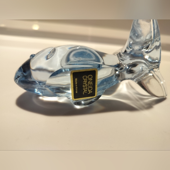 Oneida | Art | Vintage Oneida Glass Blue Koi Goldfish Figurine 24 Lead ...